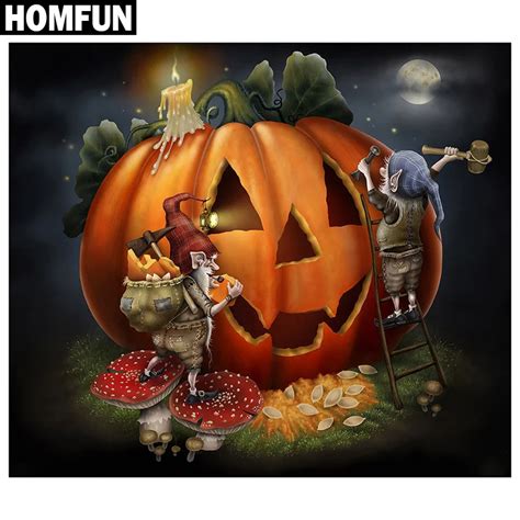Homfun полный квадратный круглый дрель 5d Diy Алмазная картина Мультфильм Хэллоуин 3d вышивка