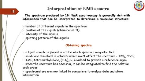 NMR Spectroscopy Introduction Introduction To NMR Spectroscopy
