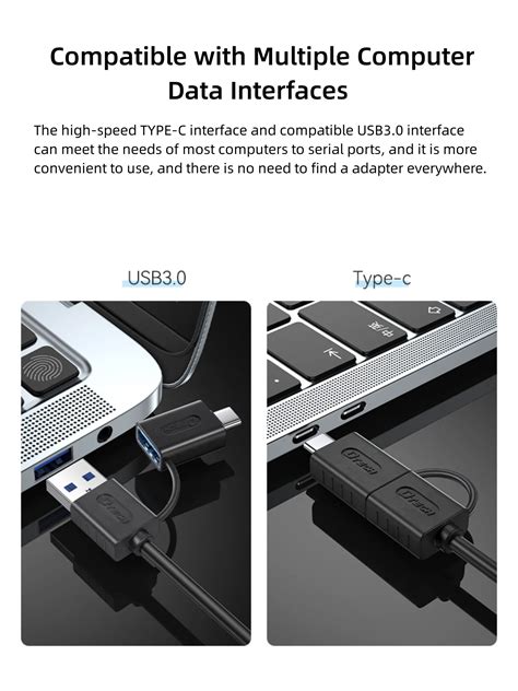 Dtech Db9 Serial Port Converter Adapter Communication Cable 0 5m Type C