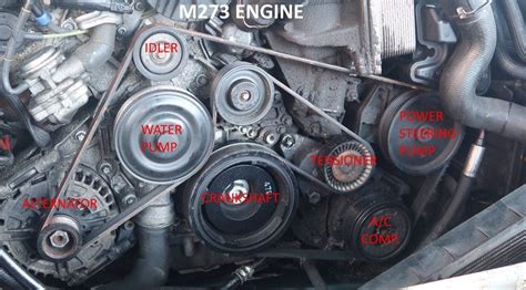 2006 Sl500 M273 Engine Serpentine Routing Plan Mercedes Benz Owners