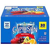 Capri Sun Fruit Punch Flavored Juice Drink Blend 30 6 Fl Oz Vons