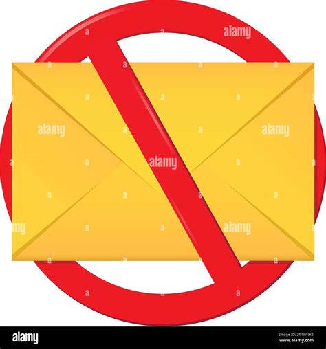 Envelope Forbidden Sign Do Not Send Message Sign Stock Vector Image