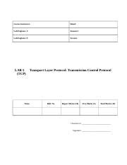 Lab Docx Course Instructor Dated Lab Engineer Semester Lab Engineer Session LAB