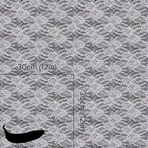 Floral Lace Fabric Texture White Poliigon