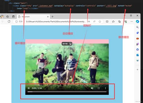 html提高——视频标签and音频标签及其相关属性 video标签 csdn博客