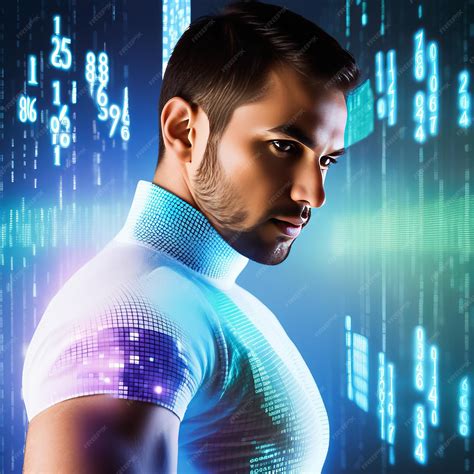 Premium Photo Cyber Security Concept Businessman In Data Center With Binary Code On Background