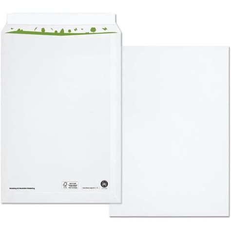 Beeco 04470161 Enveloppes C4 Papier Recyclé Avec Impression Intérieure Verte Lot De 250