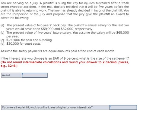 Solved You are serving on a jury. A plaintiff is suing the | Chegg.com