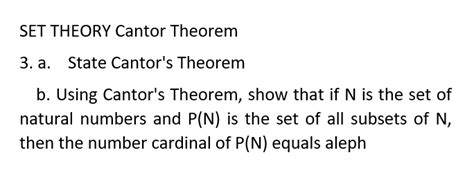 solved set theory cantor theorem 3 a state cantor s
