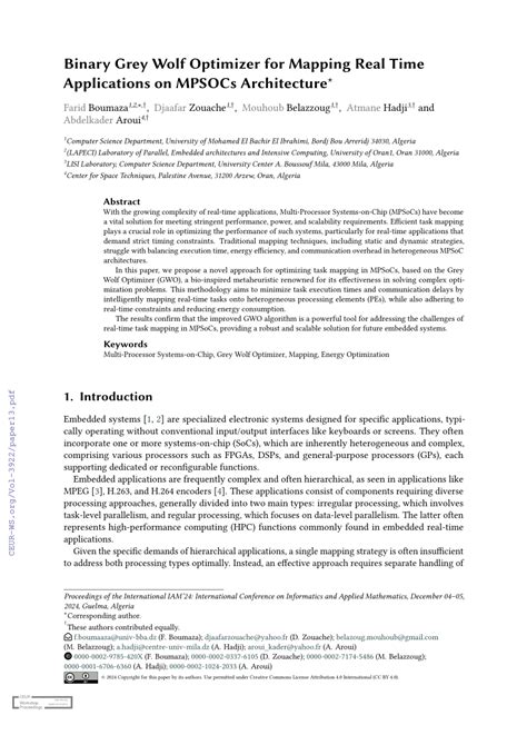 Pdf Binary Grey Wolf Optimizer For Mapping Real Time Applications On