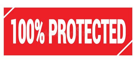 100 Protected Text Written On Red Stamp Sign Stock Illustration Illustration Of Protected