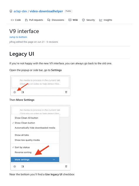 V9 Interface Aclap Dev Video Downloadhelper Wiki Github Pdf