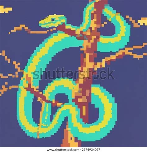 Pixel Art Vectorstyle Image Large Python Ai Generated Image 2374934097 Shutterstock