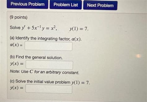 Solved Previous Problem Problem List Next Problem 5 Points