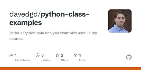 Github Davedgdpython Class Examples Various Python Data Analysis
