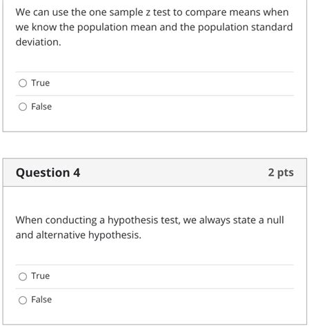 Solved We Can Use The One Sample Z Test To Compare Means Chegg