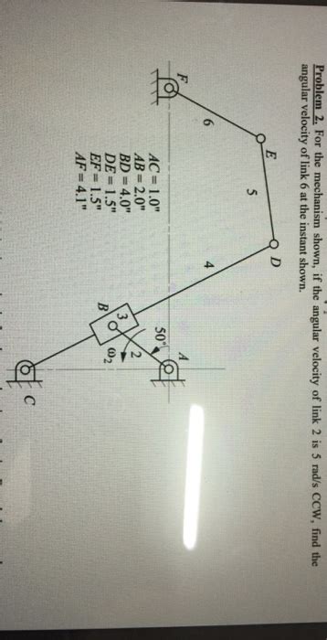 Solved Problem For The Mechanism Shown If The Angular Chegg Com