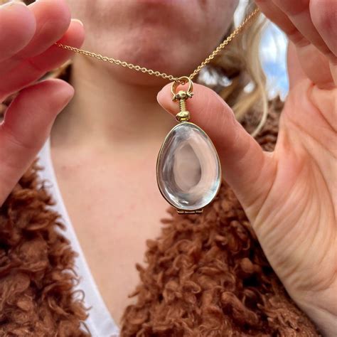 Medium Deep Shaker Lockets Fillable Deep Gold Heart Locket Personalized