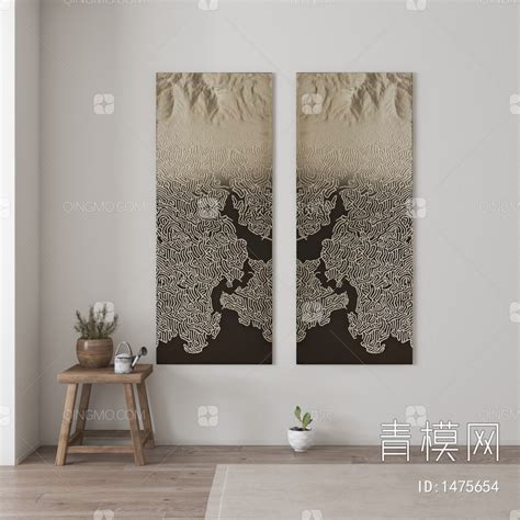 【挂画 装饰画3d模型】 现代vr无灯光有贴图max2016挂画 装饰画3d模型下载 Id1475654 免费3dmax模型库 青模3d模型网