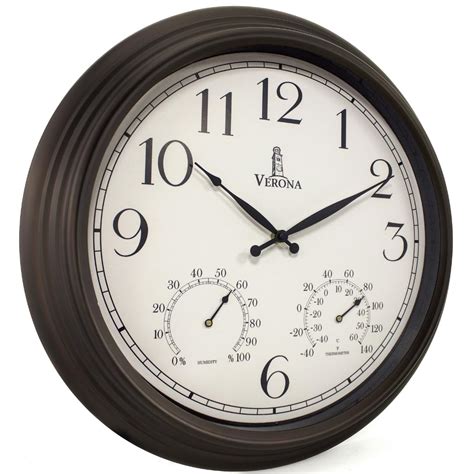 Outdoor Clocks For Patio Large Waterproof With Thermometer