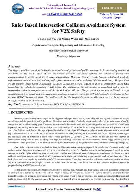 Pdf Rules Based Intersection Collision Avoidance System For V2x Safety