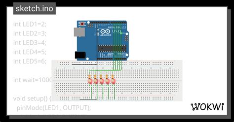 Binary Counter 5digit Wokwi ESP32 STM32 Arduino Simulator