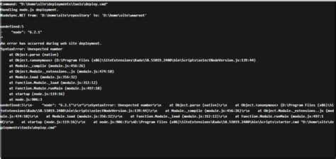 Nodejs Error In Packagejson Deploying Angular2 Project On Azure