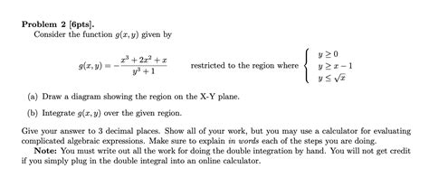 Problem Pts Consider The Function G X Y Given Chegg