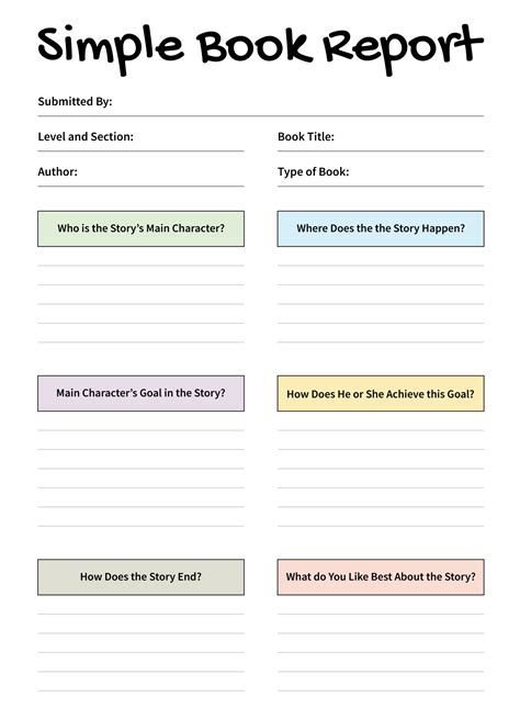 Summary Writing Template