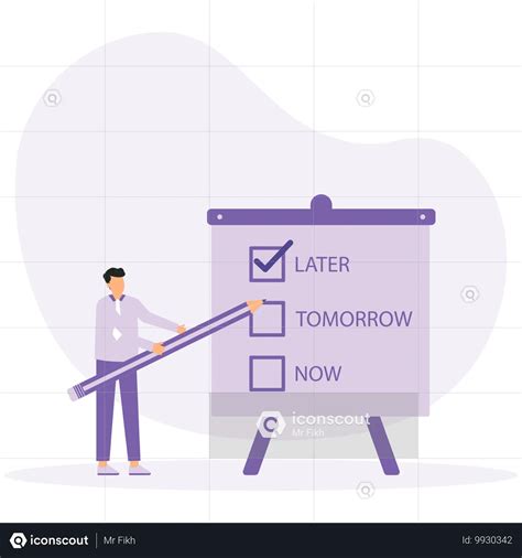 Delay Work Or Activities And Characters Are Lazy To Put Or Delay
