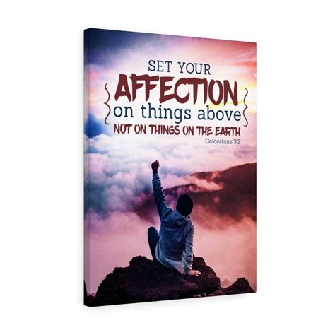 Scripture Walls Set Your Affection Colossians 32 Bible Verse Canvas