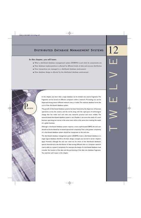 Chapter 12 Lecture Notes Preview Distributed Database Management Systems In This Chapter