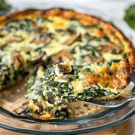The Best Spinach And Mushroom Crustless Quiche Recipe Ever Beard And