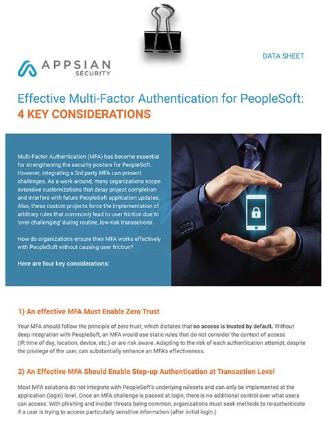 Effective Multi Factor Authentication For Peoplesoft Appsian Security