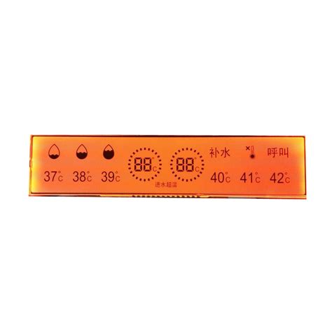 custom segment digit tn type lcd display with amber backlight china