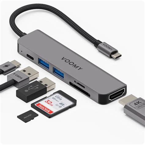 Usb C Multiport Adapter Versie 30 Superspeed Aansluiting 1 Usb C