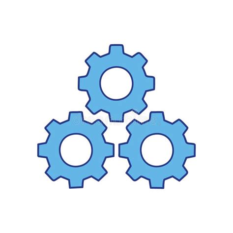 Three Gears Blue Gears Interlock Symbolizing Teamwork Cooperation And The Smooth Operation