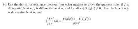 Solved 34 Use The Derivative Existence Theorem Not Other