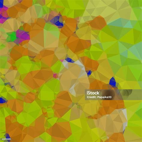 로우 폴 리의 스타일에서 빛과 어둠의 파편의 블루와 핑크와 녹색과 노란색 색상의 추상 배경 0명에 대한 스톡 벡터 아트 및 기타 이미지 0명 각도 공 스포츠 장비