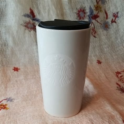 Starbucks Kitchen Starbucks White Ceramic Tumbler Poshmark