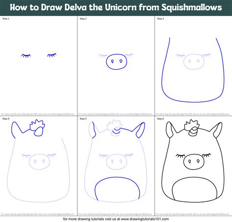 How To Draw Delva The Unicorn From Squishmallows Squishmallows Step By Step