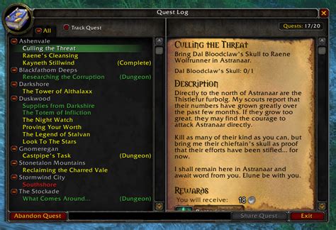 Wow Wide Quest Log Addon Dragonflightwrath Of The Lich King Classic 2025