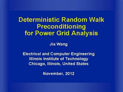 deterministic random walk preconditioning for power grid analysis