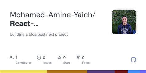 Github Mohamed Amine Yaich React Next Complete Guide Building A Blog Post Next Project