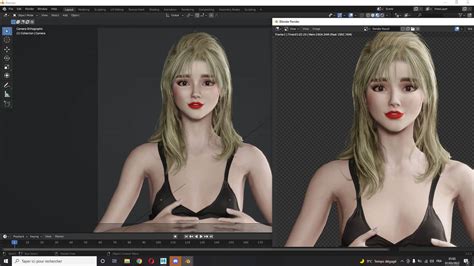 Asian Woman Realistic D Model By Khaloui