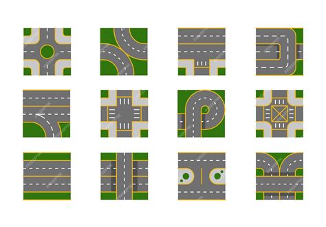 Premium Vector Road And Highway Icons Set Elements