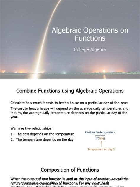 Algebraic Operations On Functions College Algebra Pdf Function