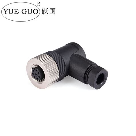 8 Core M12 Connector With 8 Hole Fabricated Elbow Sensor Fabricated Elbow Connector And M12