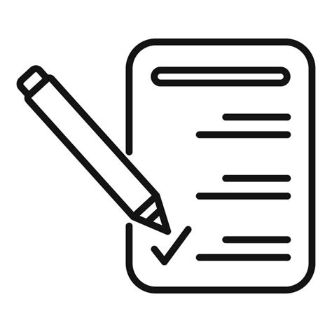 Assine O Contorno Do ícone De Papel Vetor Vote Democracia Justiça