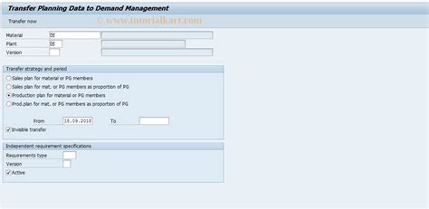 MC SAP Tcode Transfer Mat To Demand Management